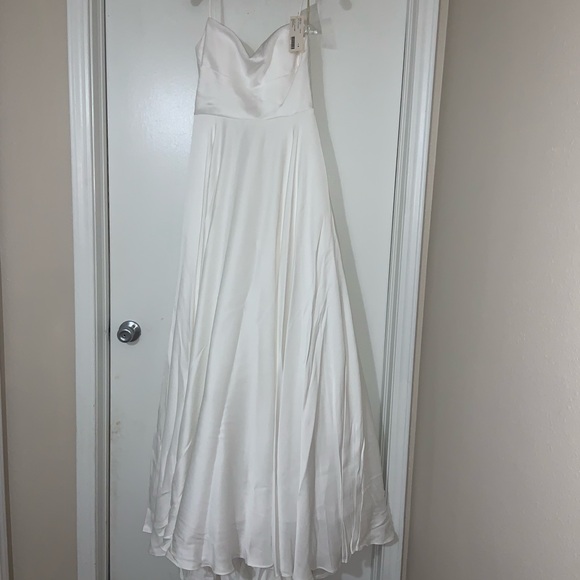 Jenny Yoo | Dresses | Elegant White Strapless Gown | Poshmark